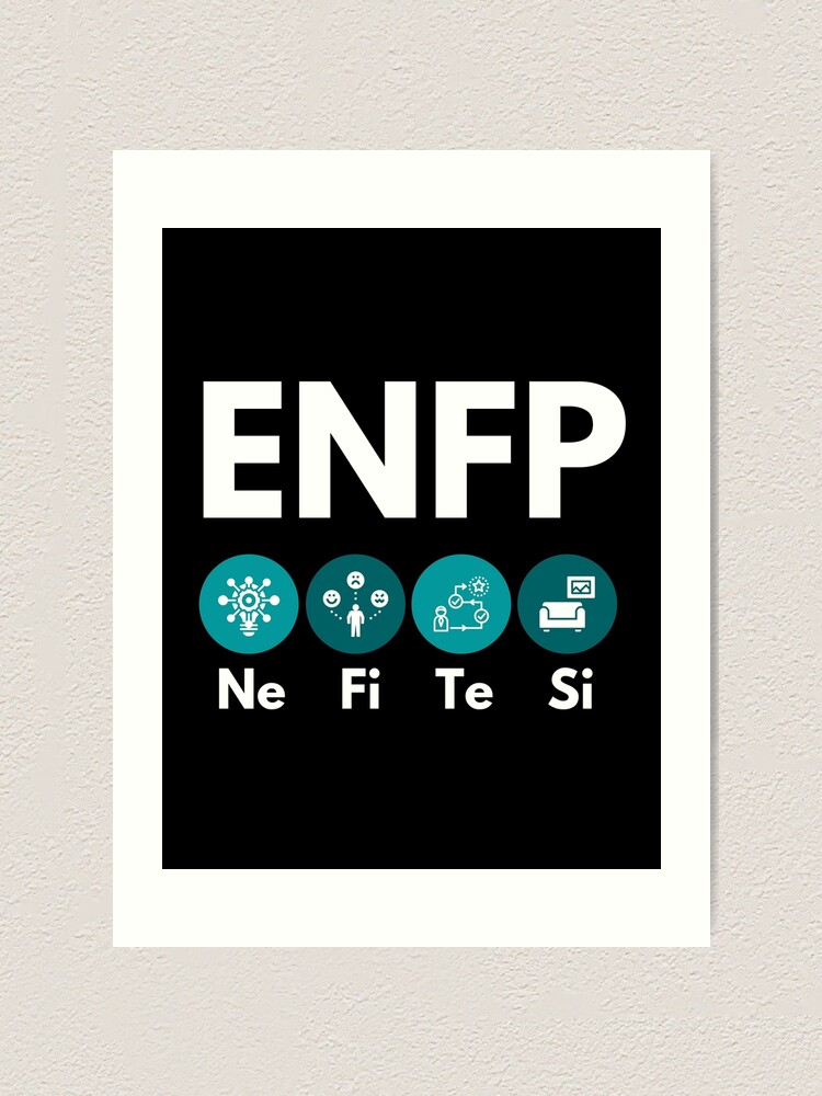 "ENFP Cognitive Functions (MBTI Merch)" Art Print for Sale by ...