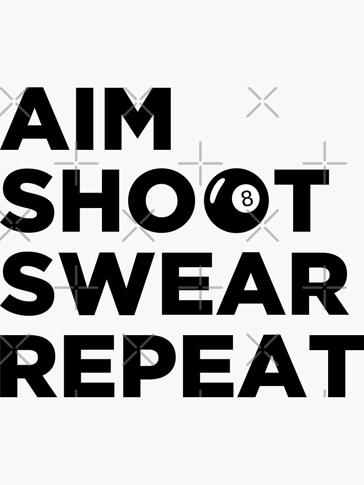 "Pool Player Funny Pool 8 Ball Billiards " Sticker for Sale by ...