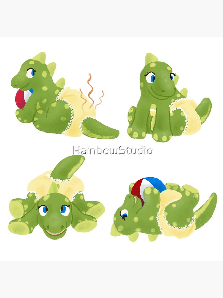 "Smelly Cute Baby Dinosaur" Art Print by RainbowStudio | Redbubble