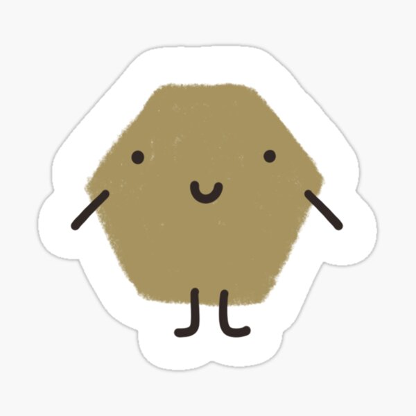 "Cute Pentagon Shape Doodle (view shop for sticker series)" Sticker for ...