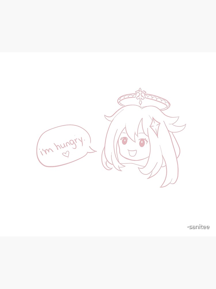 Impression photo « Mignon Hungry Paimon Genshin Impact - Rose Pastel ...
