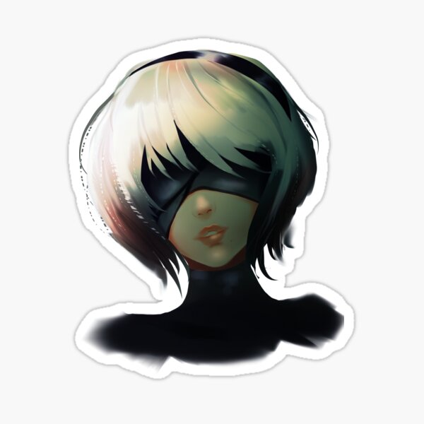 "2B Nier Automata green" Sticker for Sale by CathyMinami | Redbubble