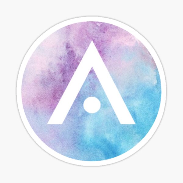 "Aveda Watercolor Logo" Sticker by Dalaura | Redbubble