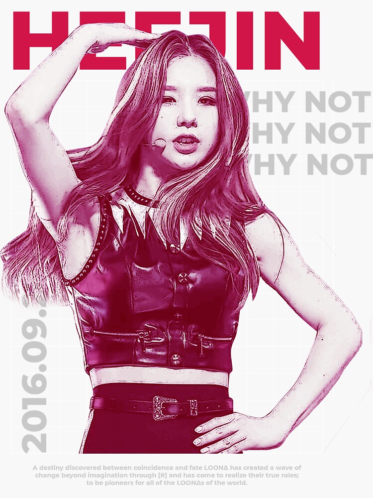"LOONA why not - heejin" Sticker for Sale by tangandmeeg | Redbubble