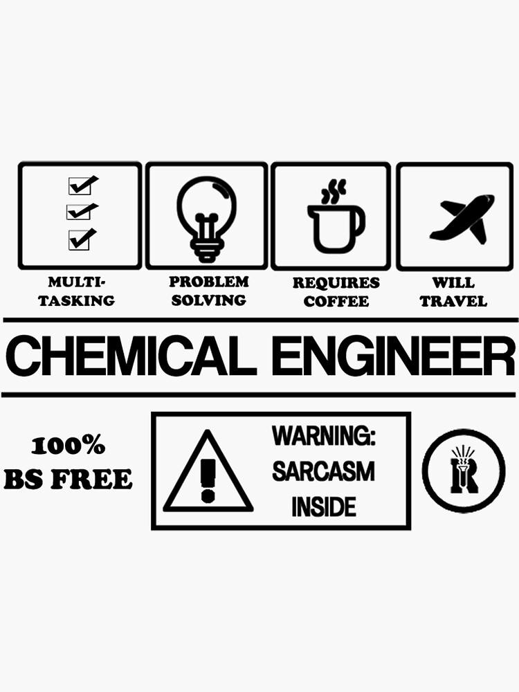 "Funny Chemical Engineer Design" Sticker for Sale by alagdesigns ...