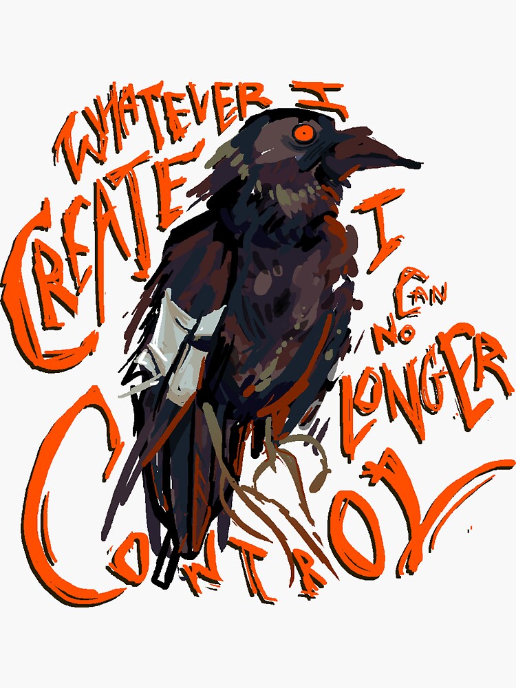"Catastrophe Crow" Sticker for Sale by hauntedmuse | Redbubble
