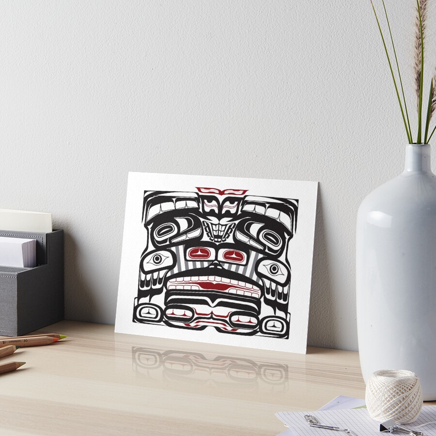 "Thunderbird Bear Orca Totem Pole, coastal Salish Haida pacific north ...