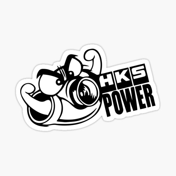 "HKS Turbo Power logo mascot 1990s" Sticker for Sale by GParri | Redbubble