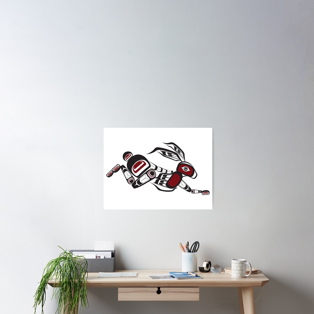 "Pacific Northwest Rabbit, coastal Salish Haida north west bunny hare ...