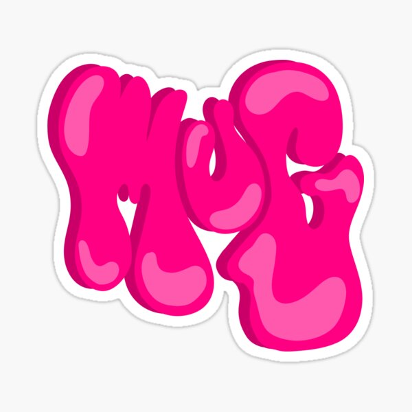 "Hot pink mug sticker design bubble letter" Sticker for Sale by ...