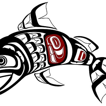"Pacific Northwest Coast Salmon design fish native american Hiada first ...