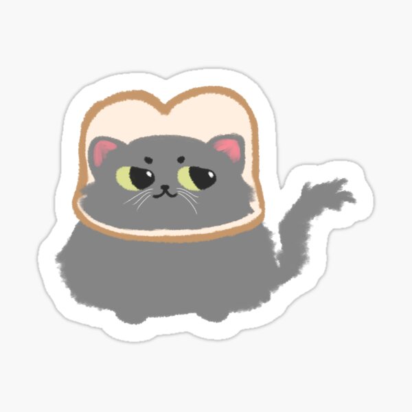 "Bread Cat!" Sticker by Kisachu | Redbubble