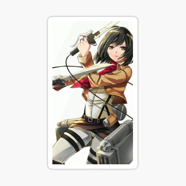 "Attack on Titan Mikasa" Sticker for Sale by Anipainting | Redbubble