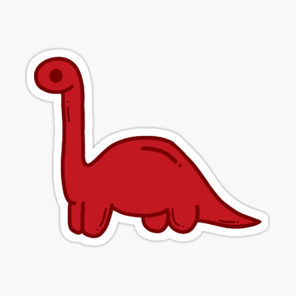 "Red dinosaur " Sticker for Sale by chloedevill13 | Redbubble