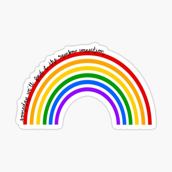 "rainbow connection" Sticker for Sale by mustardmoon | Redbubble