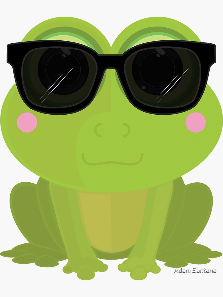 "Cool Frog" Sticker for Sale by Adamzworld | Redbubble
