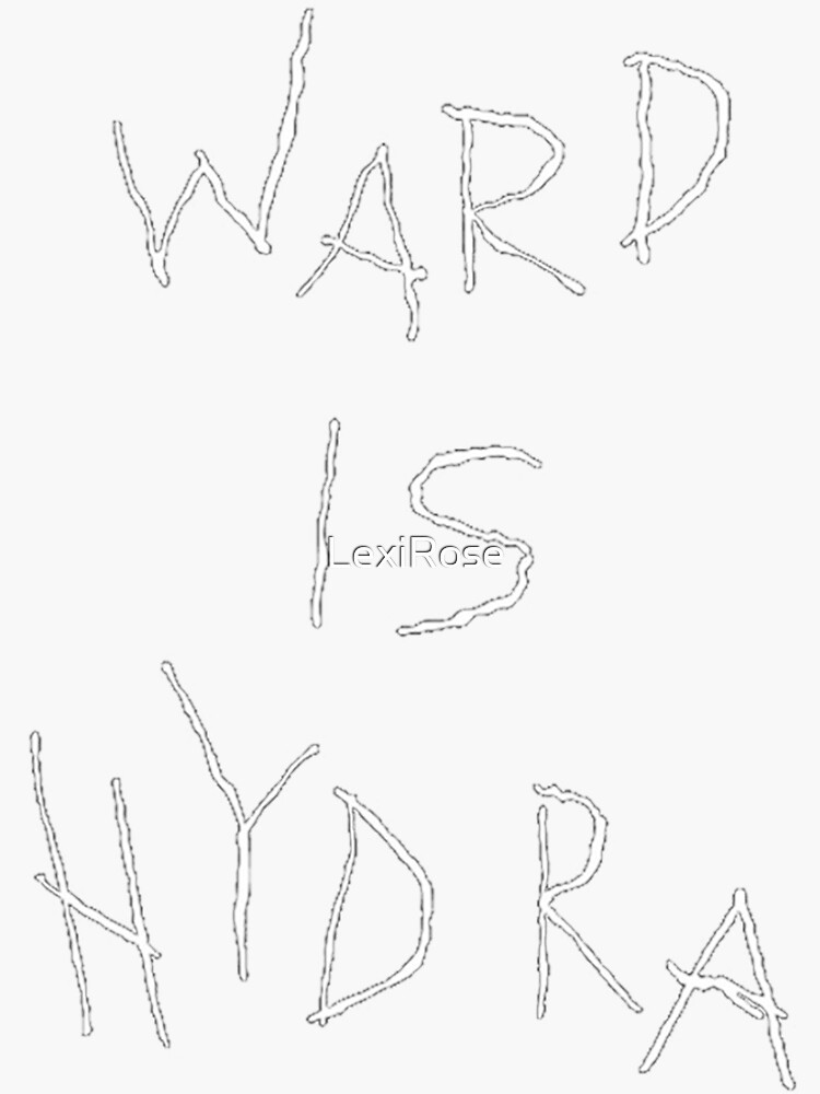 "Ward is HYDRA" Sticker for Sale by LexiRose | Redbubble