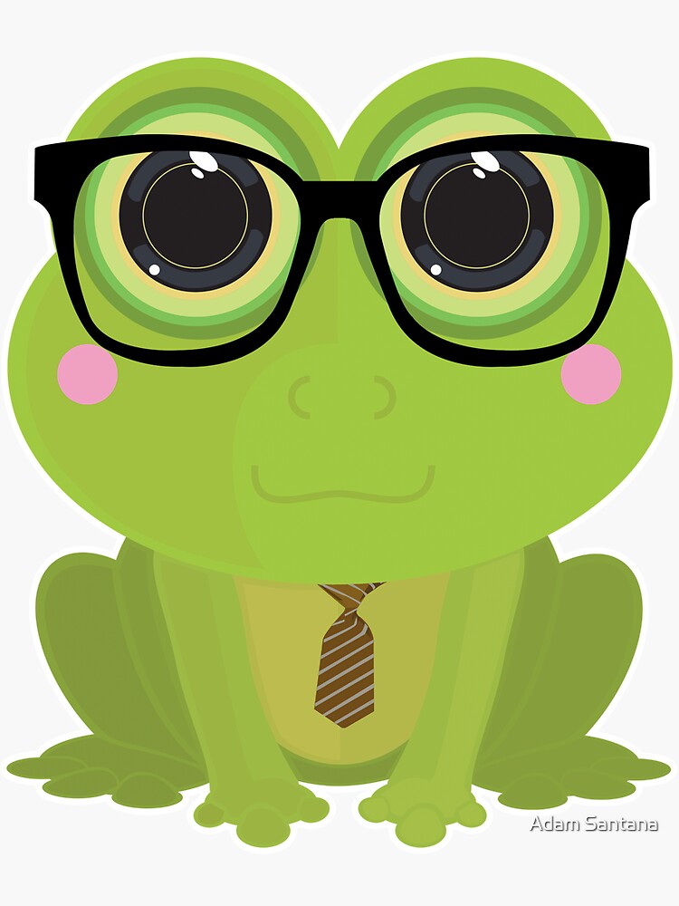 "Frog Nerd" Sticker by Adamzworld | Redbubble