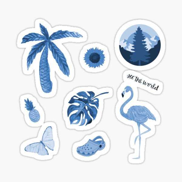 "Travel Blue Pack" Sticker for Sale by HJ-specialgift | Redbubble