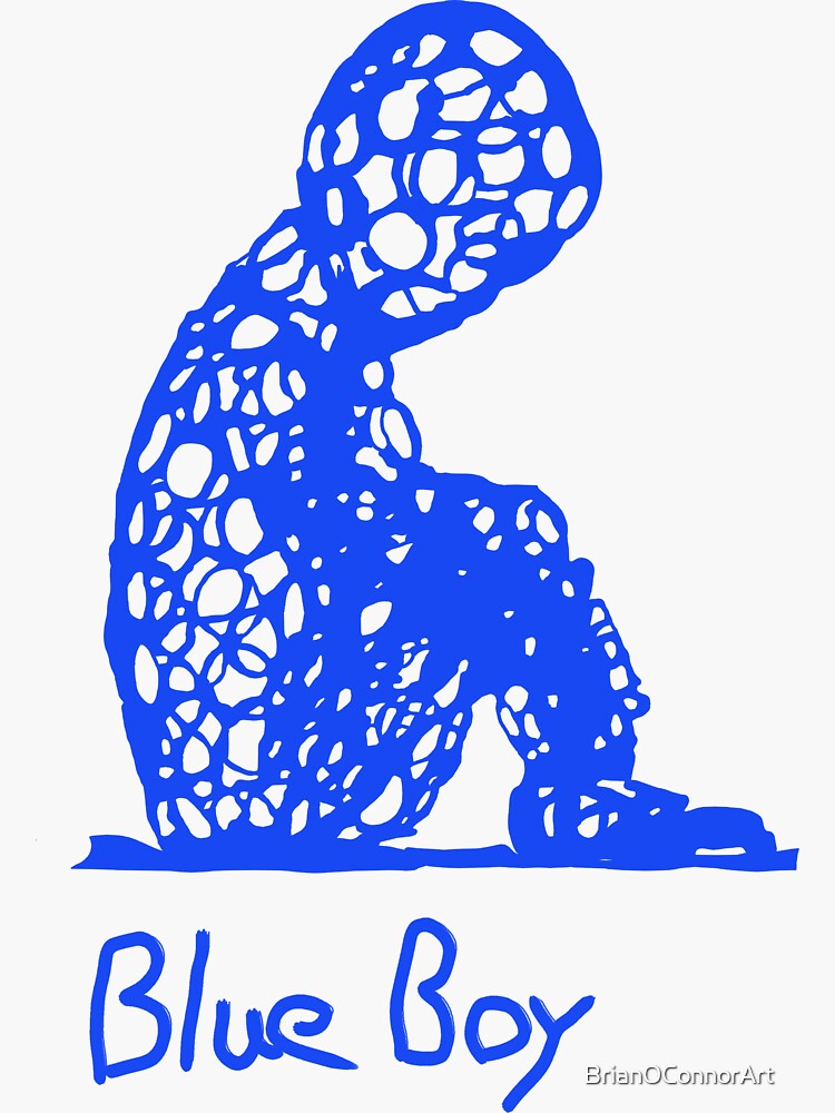 "Original Blue Boy" Sticker for Sale by BrianOConnorArt | Redbubble