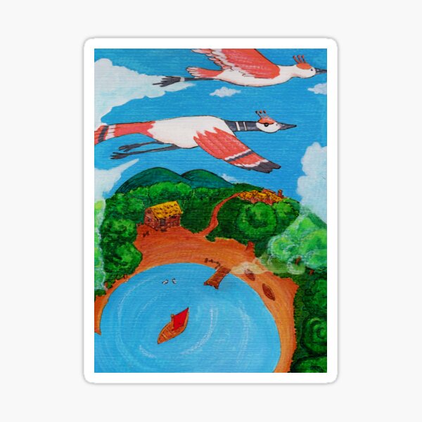 "Tranquil Migration" Sticker for Sale by Blednyybun | Redbubble