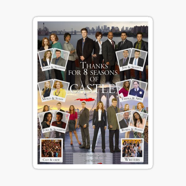 "Thanks Castle" Sticker for Sale by SerePellizzari | Redbubble