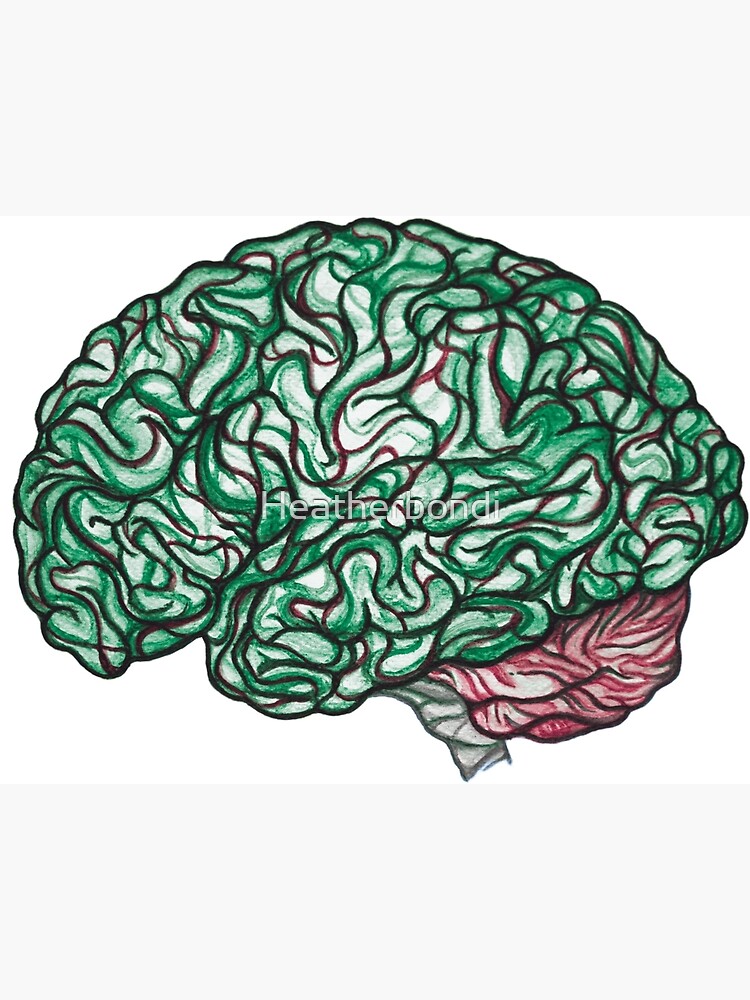 "Brain Storming and tangled thoughts - Green" Art Print for Sale by ...