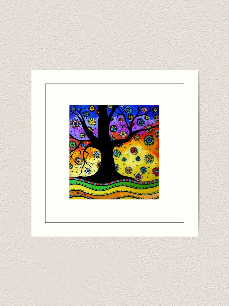 "Bohemian Tree at Sunset" Art Print for Sale by LarsenFolkArt | Redbubble
