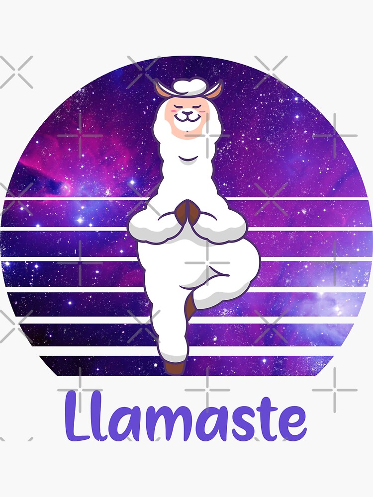 "Copy of Copy of Llamaste, llama namaste, yoga, funny llama pun, cute ...