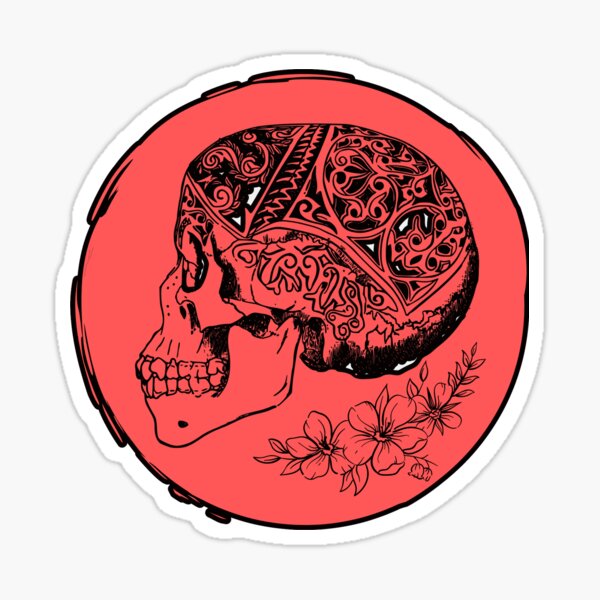 "Skull design inspired by Borneo" Sticker for Sale by BorneowithLove ...