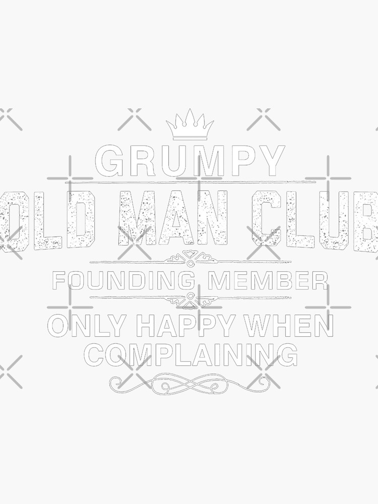 "Grumpy Old Man" Sticker for Sale by AginArt | Redbubble