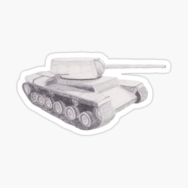 "KV-1 Soviet Heavy Tank - Hand Drawn" Sticker for Sale by Imminentfate ...