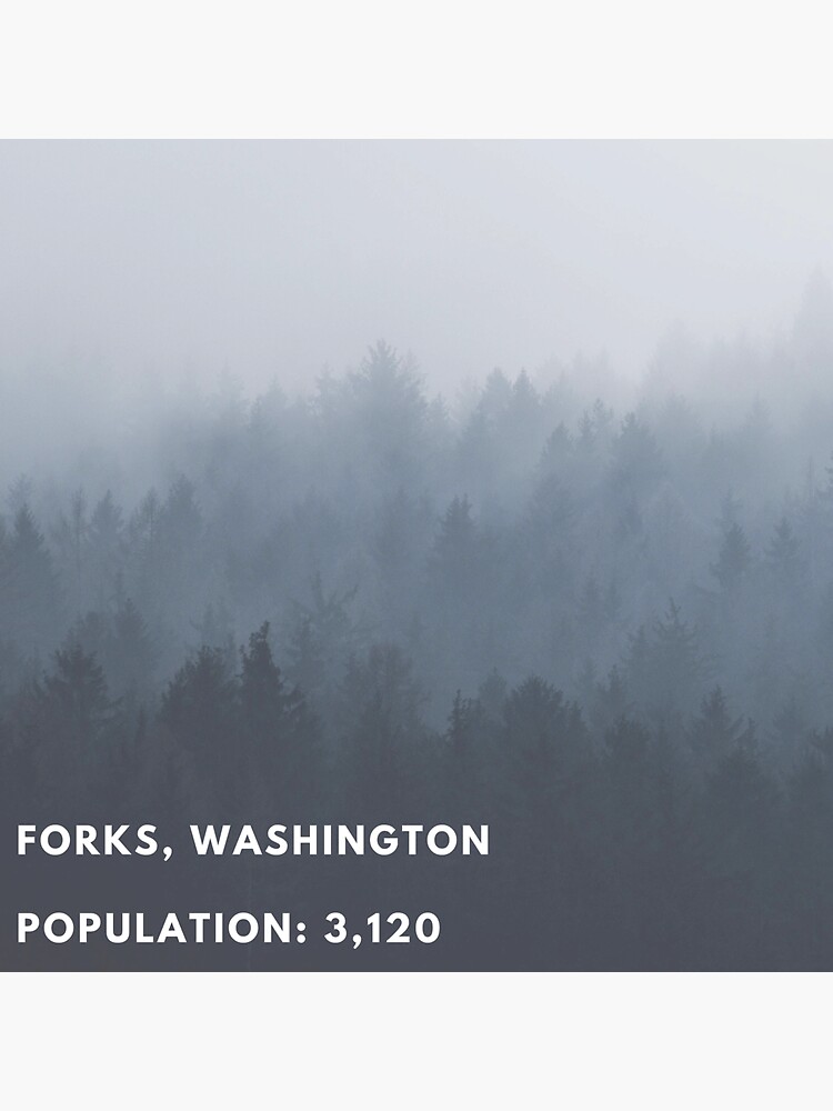 "Forks Washington Twilight Design" Sticker for Sale by twili-ght ...