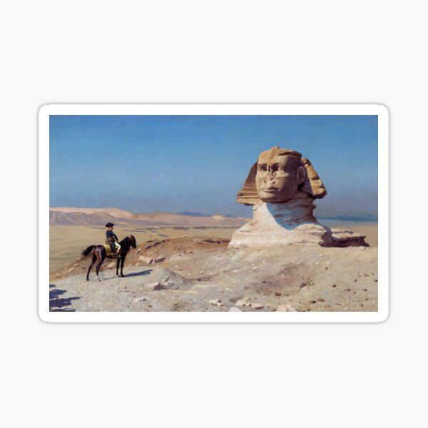 "Oedipus (Bonaparte Before the Sphinx)" Sticker for Sale by queen ...