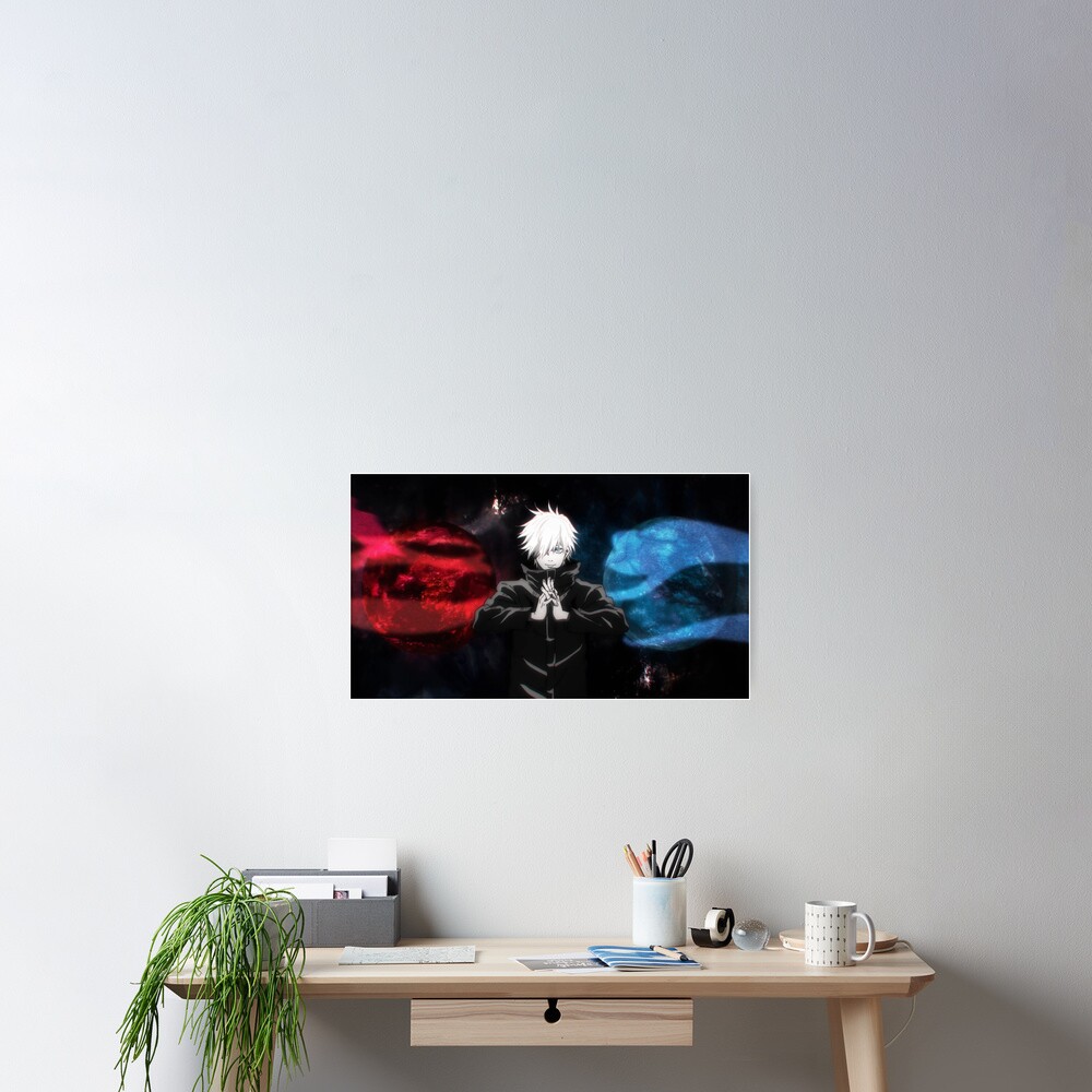 "Gojo RED and BLUE" Poster for Sale by KOSCs | Redbubble