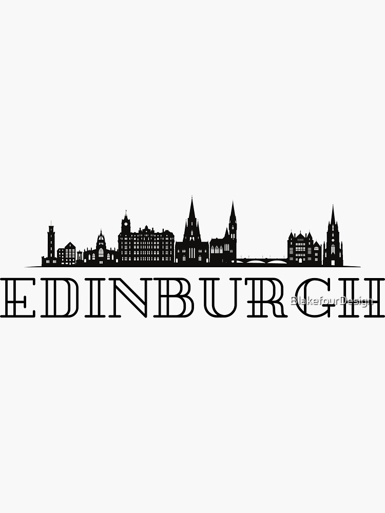 "Edinburgh Scotland Cityscape" Sticker for Sale by BlakefourDesign ...