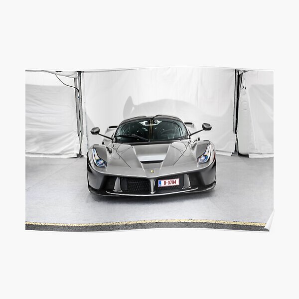 "Ferrari LaFerrari in Grey" Poster for Sale by ricoliu | Redbubble