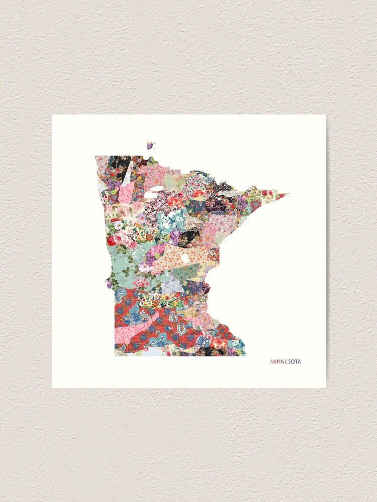 "Minnesota map" Art Print for Sale by FlowersMaps | Redbubble
