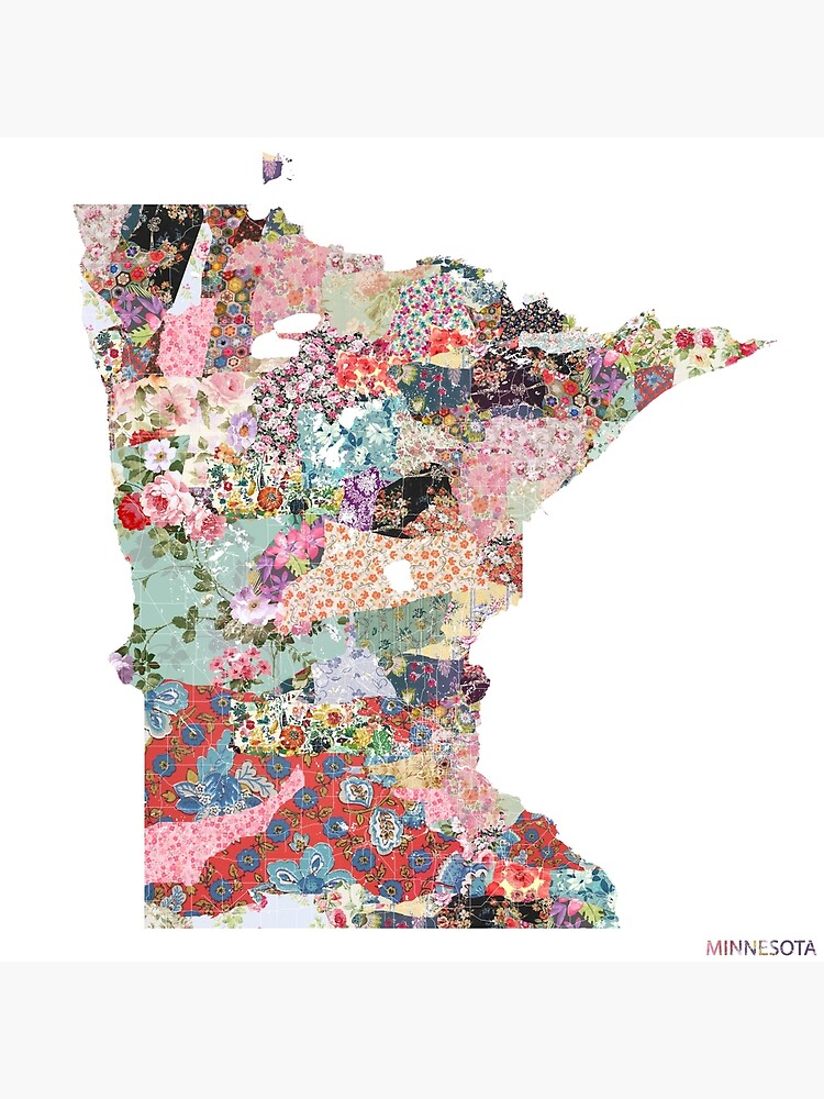 "Minnesota map" Art Print for Sale by FlowersMaps | Redbubble