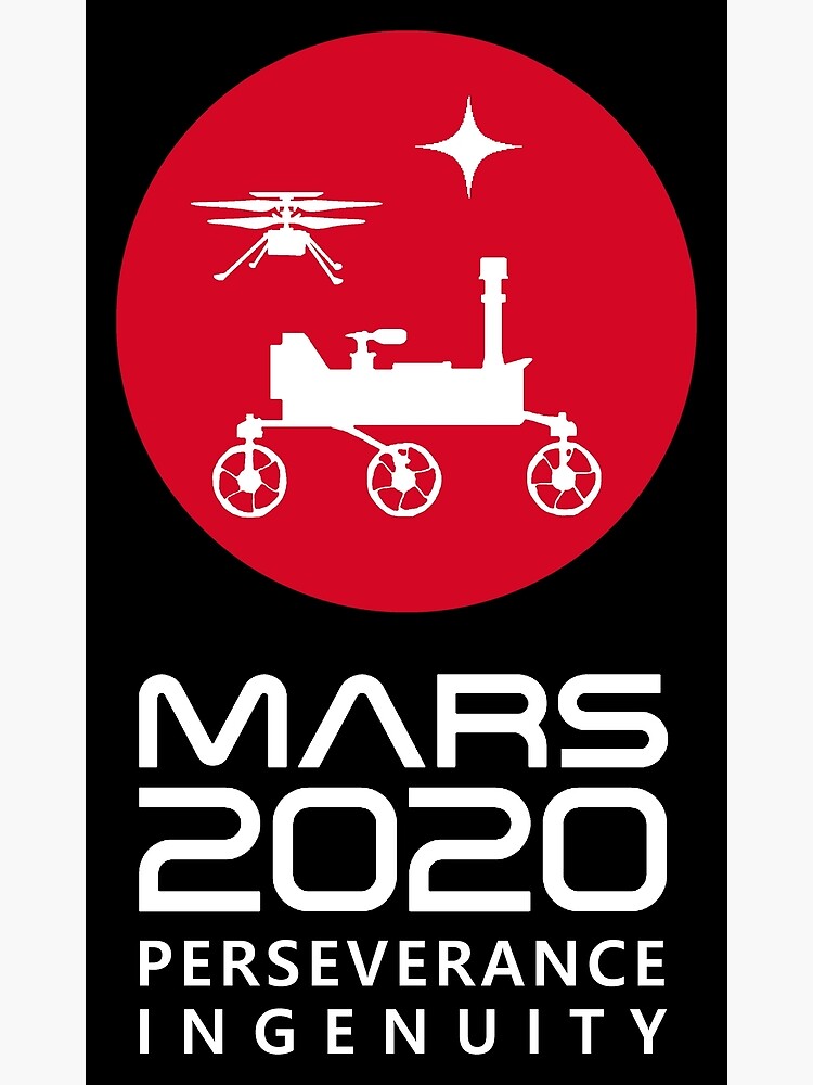 "Mars 2020 Perseverance rover & Ingenuity helicopter mission logo NASA ...