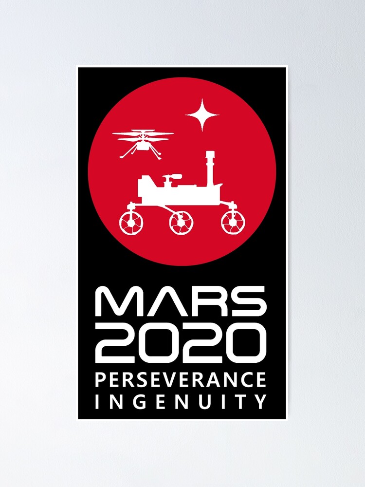 "Mars 2020 Perseverance rover & Ingenuity helicopter mission logo NASA ...