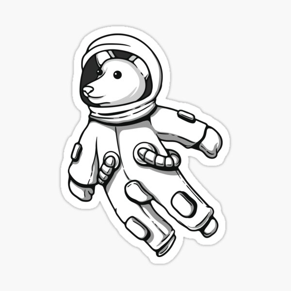 "Laika Space dog" Sticker by lekhman | Redbubble
