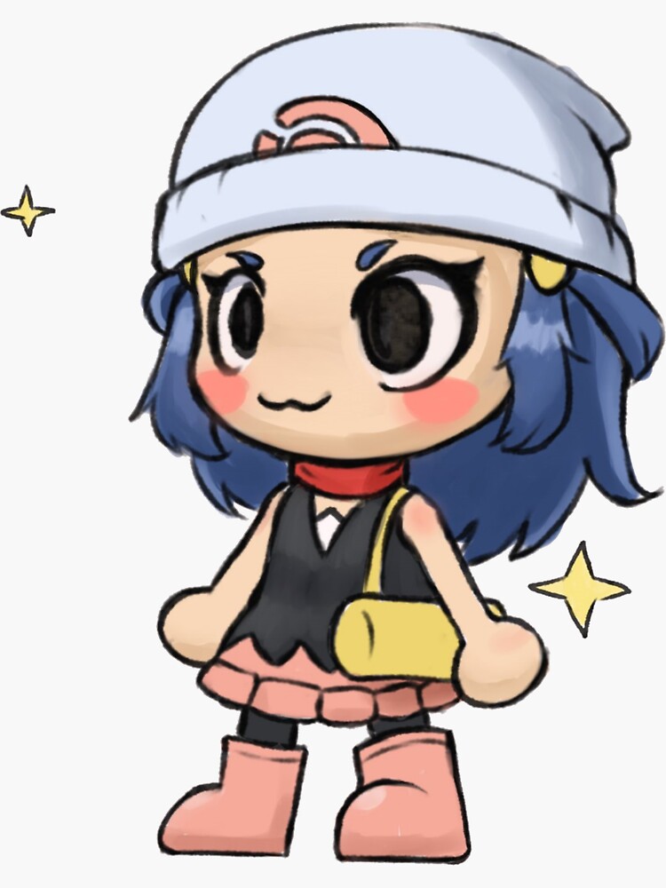 "CHIBI DAWN DRAWING" Sticker for Sale by memelordKING | Redbubble