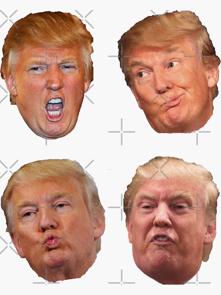 "4 pack stickers Trump Heads" Sticker for Sale by Thelittlelord | Redbubble