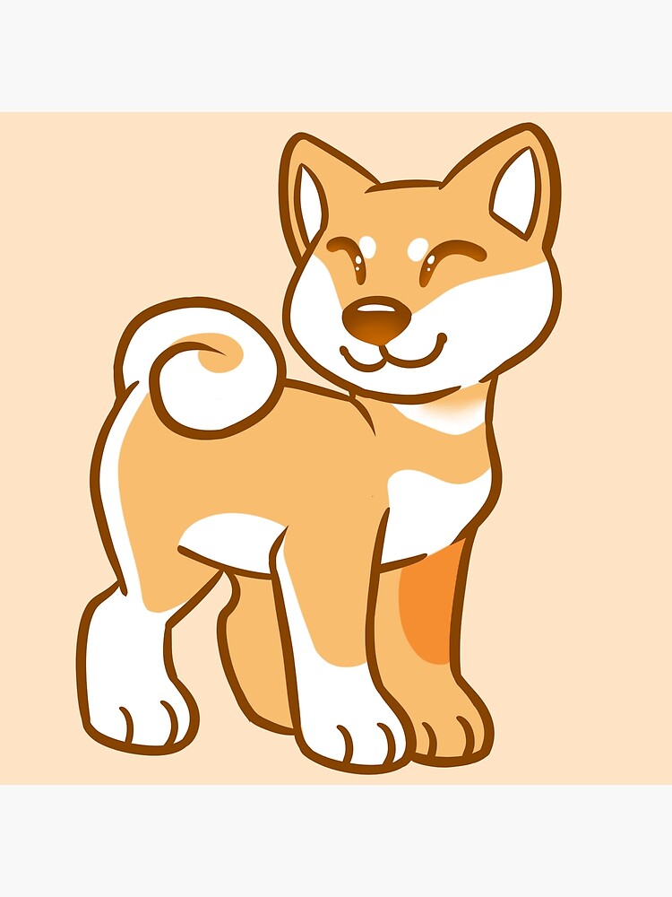 "Happy Shibe - Red" Poster for Sale by leashonlife | Redbubble