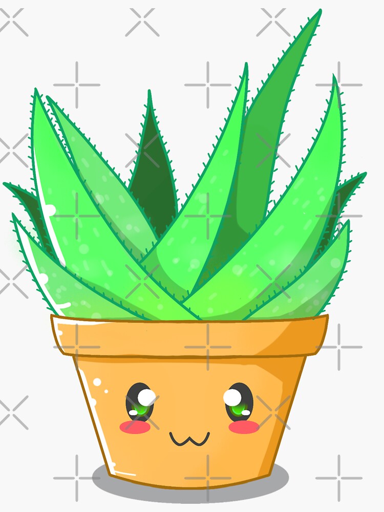 "Aloe There!" Sticker for Sale by qutieflyshop | Redbubble