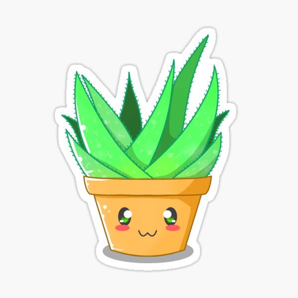 "Aloe There!" Sticker for Sale by qutieflyshop | Redbubble