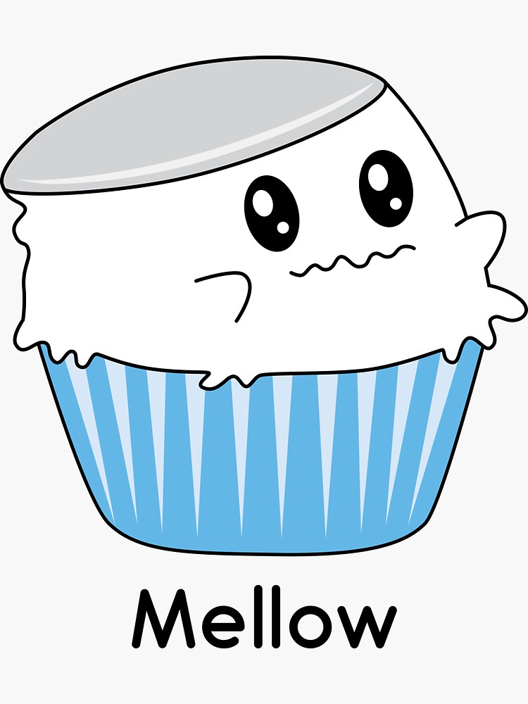 "Cupcake Cartoon Character - Mellow" Sticker for Sale by STUDIO-72 ...