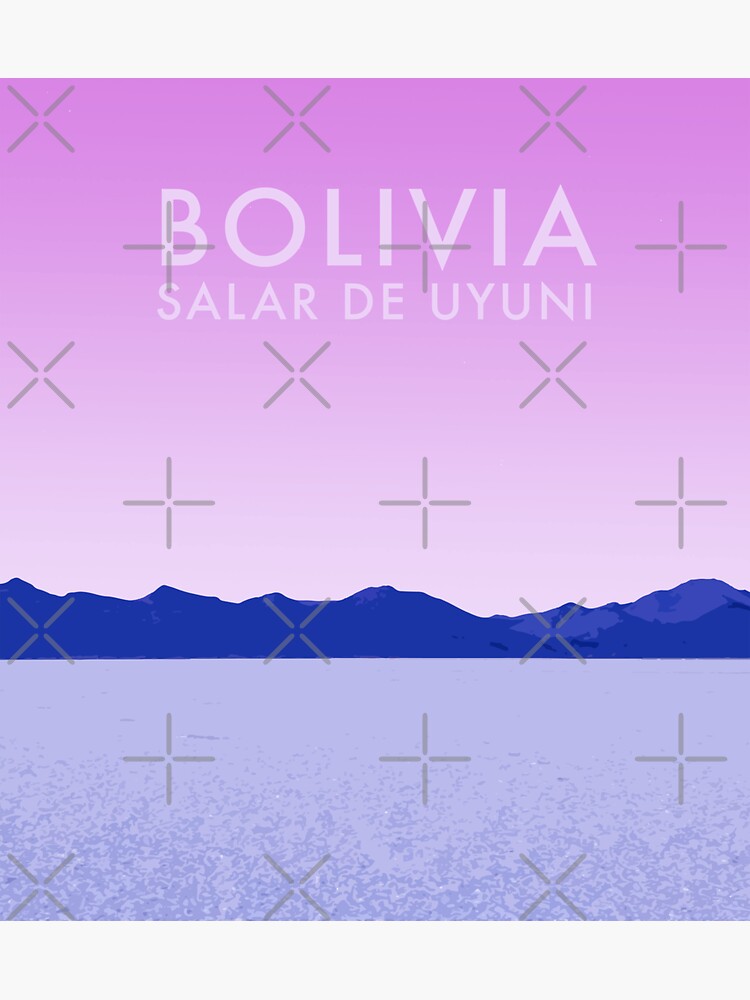 "Salar De Uyuni Travel Poster" Sticker by MadeleineDeaton | Redbubble
