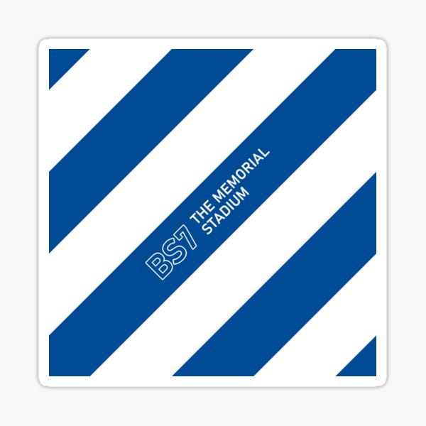 "BRFC - Memorial Stadium Footy Stripes" Sticker by footystripes | Redbubble
